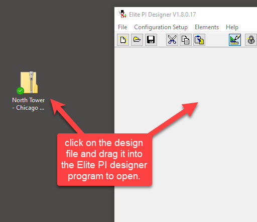 How to open a design in the Elite PI designer program – C.E. Electronics