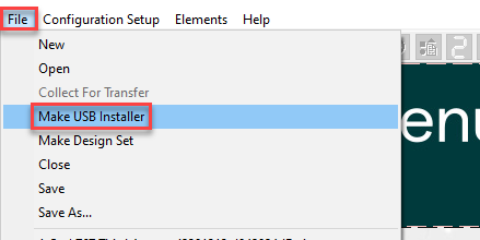 How to save a design as a USBInstaller file – C.E. Electronics