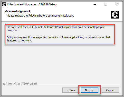 Install the ECM software – C.E. Electronics