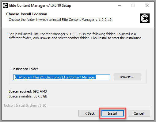 Install the ECM software – C.E. Electronics